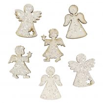 Floristik24.nl Verspreide engel met glitter 2cm 144st