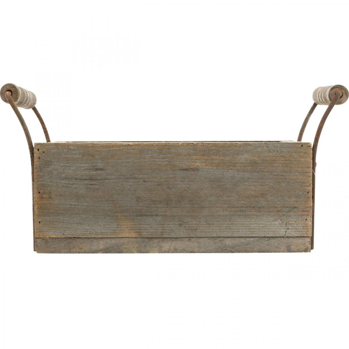 Floristik24.nl Planter, decoratieve doos, houten kist met handvatten ...
