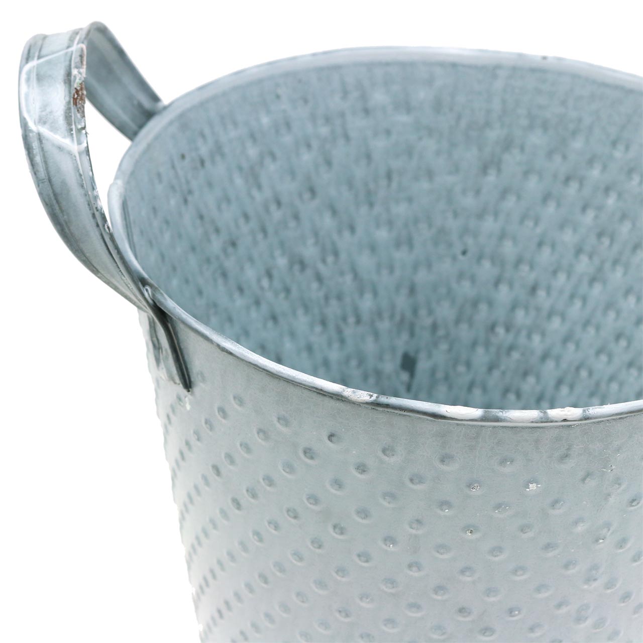 Floristik24.nl Zink Pot met Handgrepen Grijs Gevlekt Ø14cm H13cm-67738